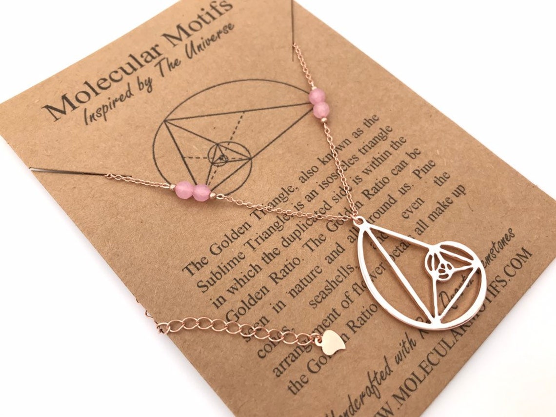 Fibonacci Necklace-Handcrafted Golden Ratio Pendant-Golden | Etsy