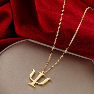Sterling Silver Psi Symbol Necklace: Science Jewelry - Etsy