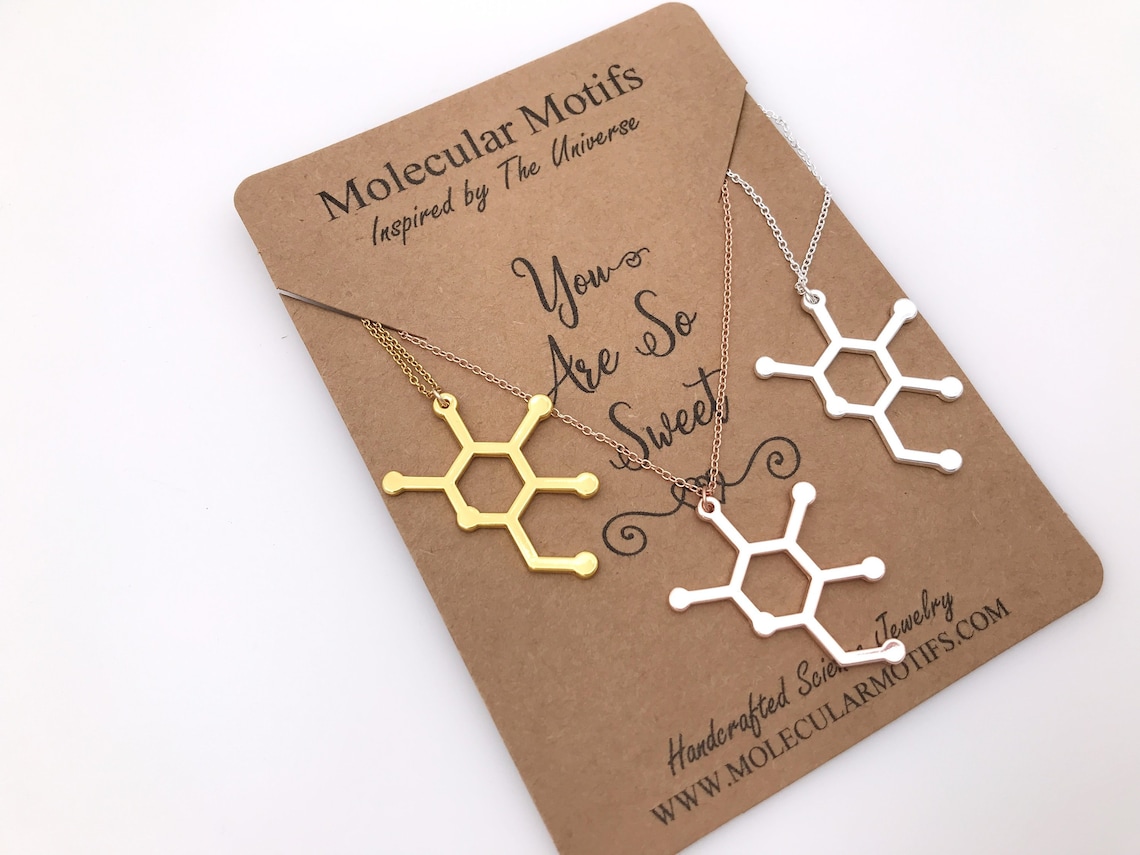 Sugar Molecule Necklace-glucose Molecule Pendant-science Gift-valentine ...