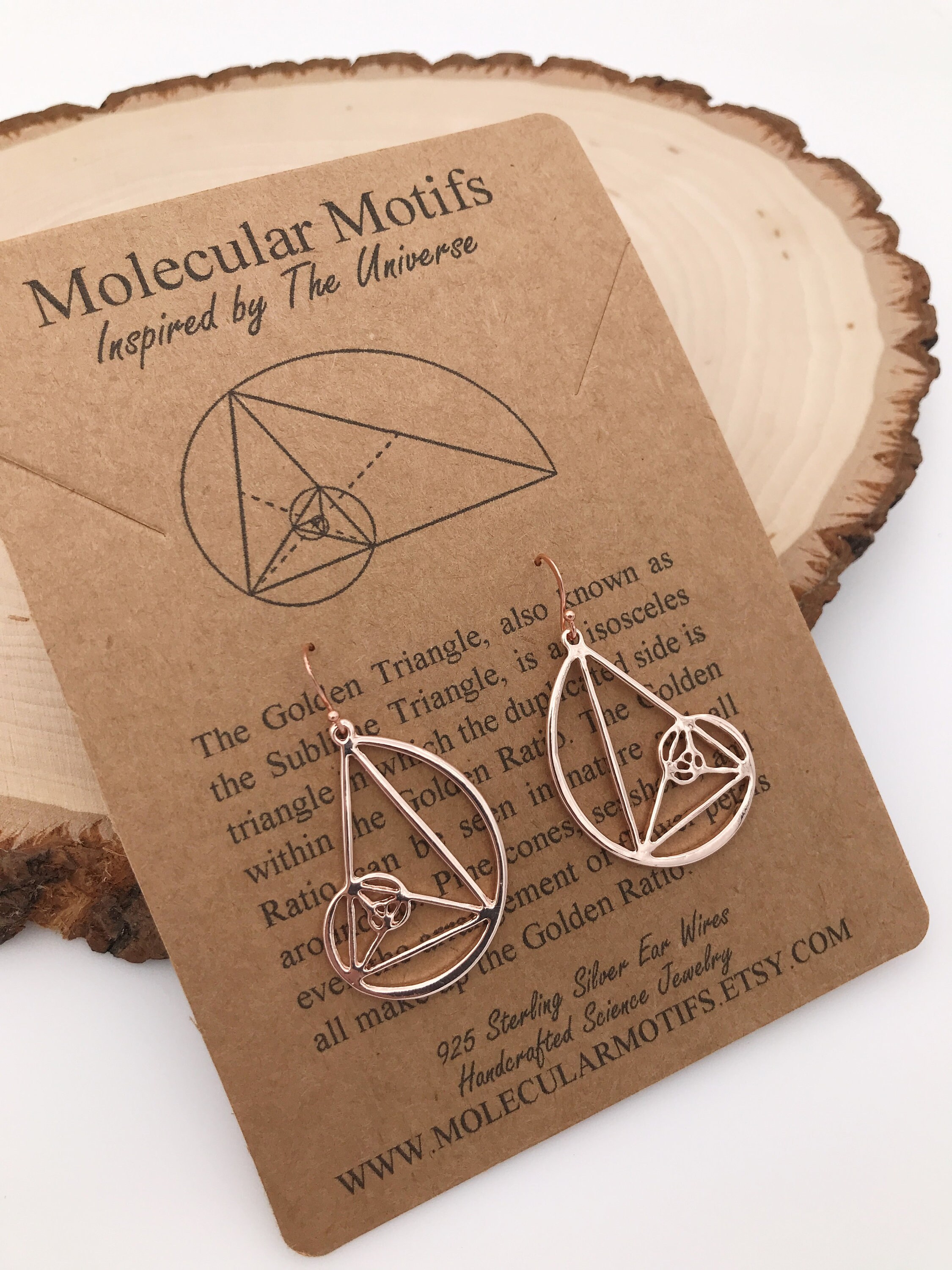Sterling Silver Fibonacci Earrings-golden Ratio Math - Etsy