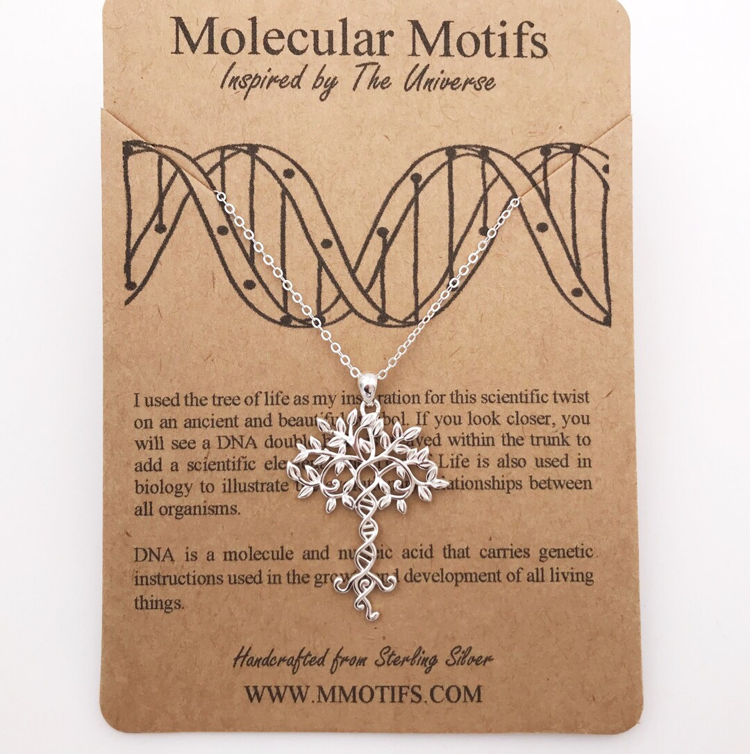 Tree of Life Sterling Silver Necklace-dna Pendant-hand Made Tree of ...