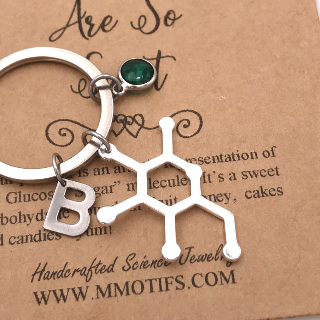 Sugar Molecule Keychain-glucose Molecule Keychain-science Gift-boss ...