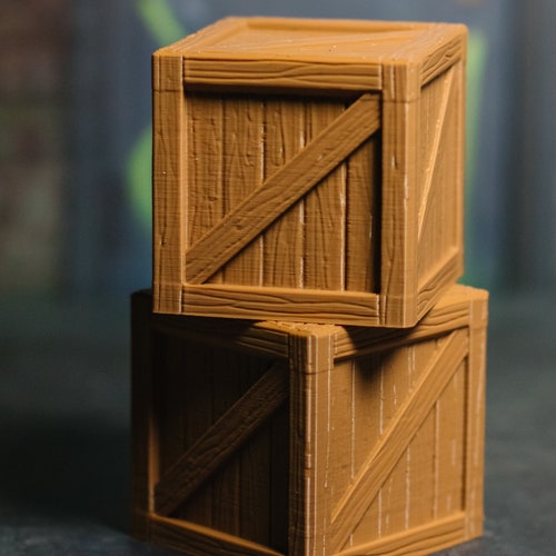 Miniature Wooden Crates TEXTURED Version Diorama PROPS ONLY - Etsy