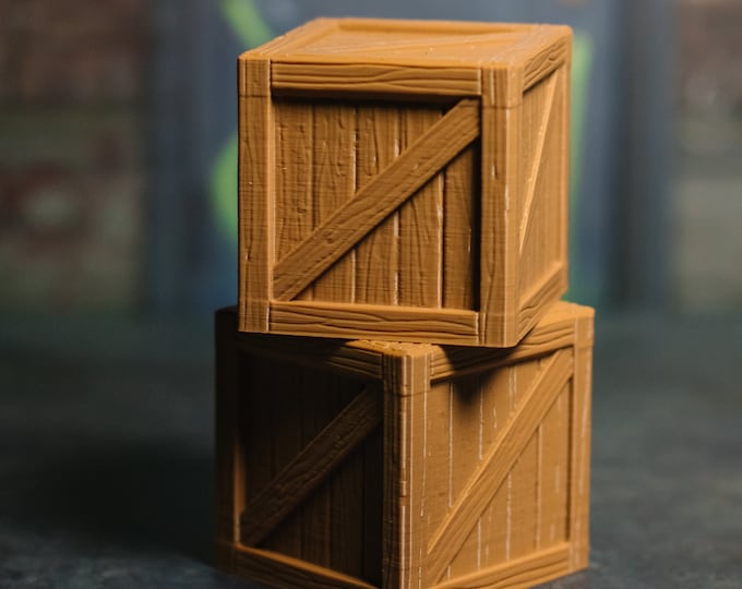 Miniature Wooden Crates TEXTURED Version Diorama PROPS ONLY Action ...