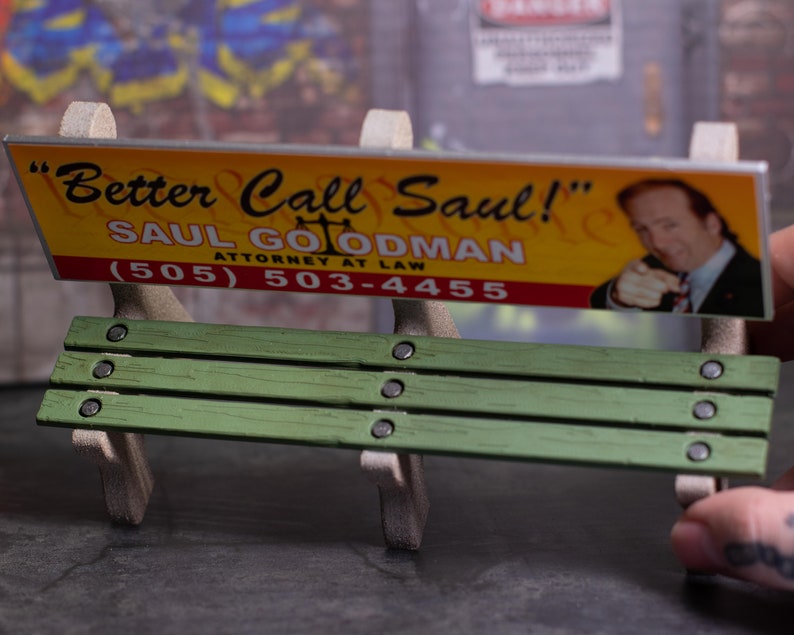 Preorder! - Miniature Better Call Saul Bench (prop Only!) Action Figure ...