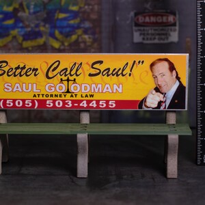 Preorder! - Miniature Better Call Saul Bench (prop Only!) Action Figure ...
