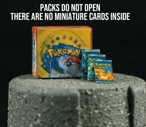 MINIATURE Pokemon First Edition Box Set Accessory for Action | Etsy