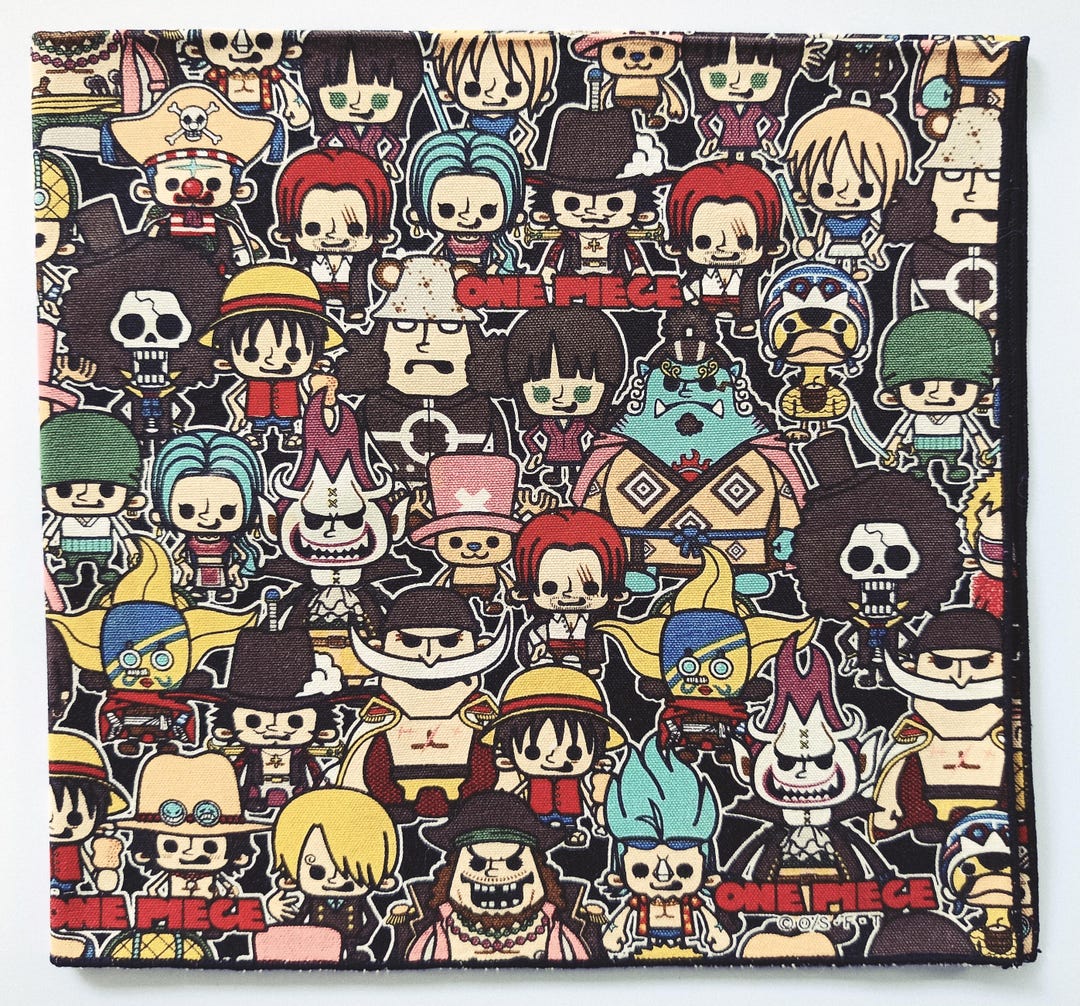 One Piece Character Bandana, 20" X 19" Inches, Cotton, Holiday Gifts - Etsy