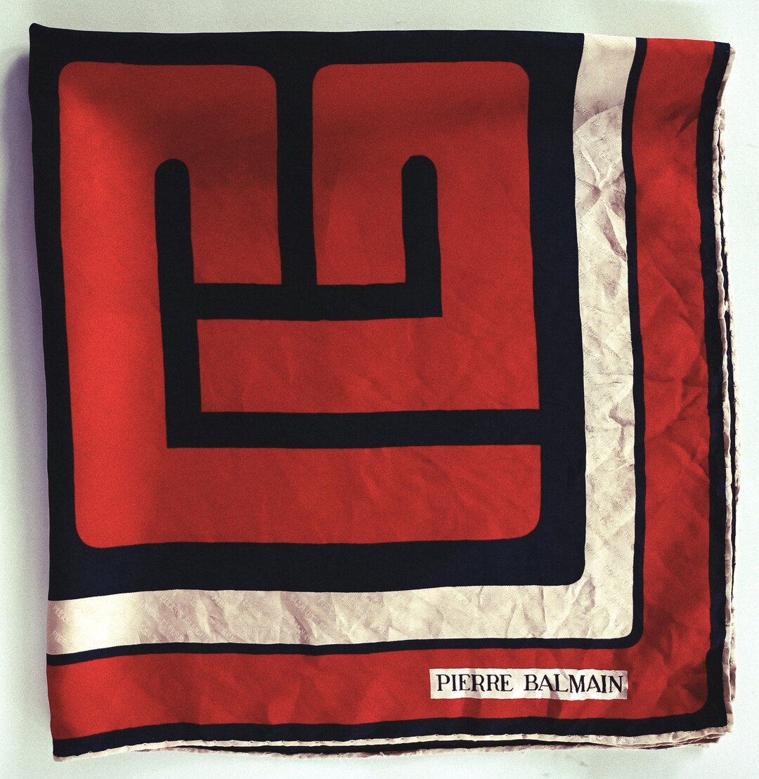 Vintage PIERRE BALMAIN Woven Silk Scarf, 30 X 30 Inches, Beauty ...