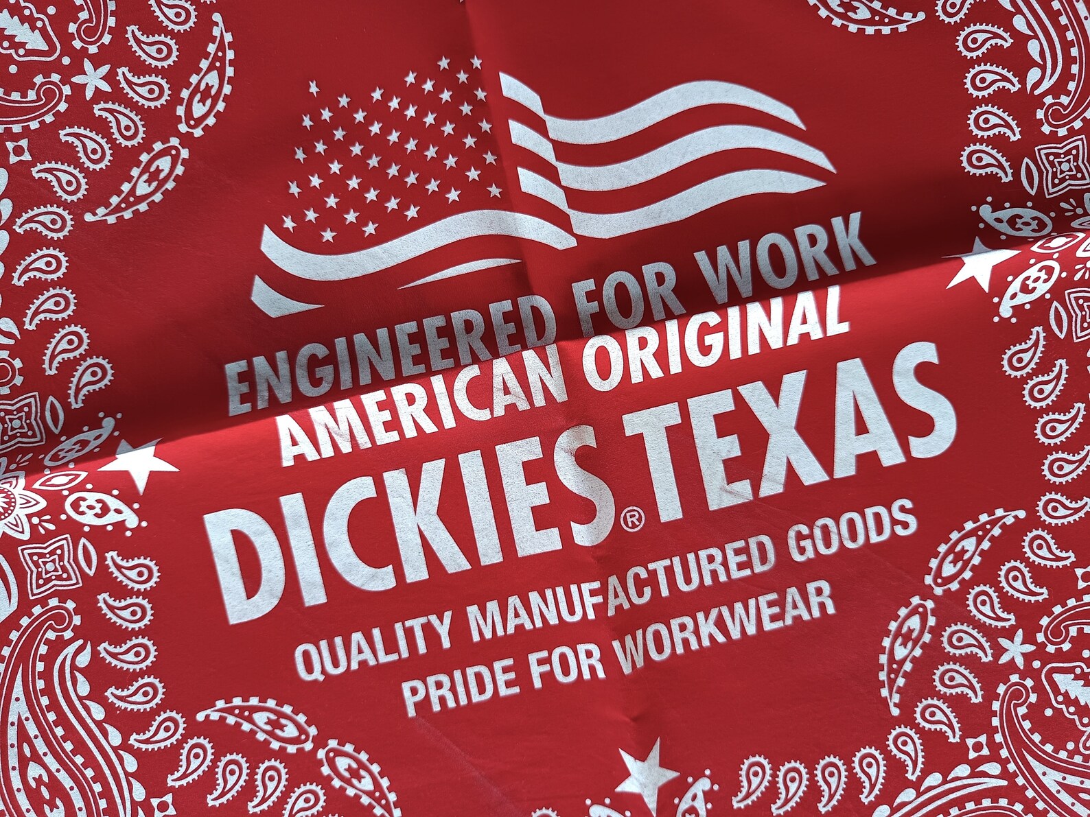 DICKIES TEXAS Red Paisley Bandana, 20.5" X 20.5" Inches, Cotton, Holiday Gifts - Etsy