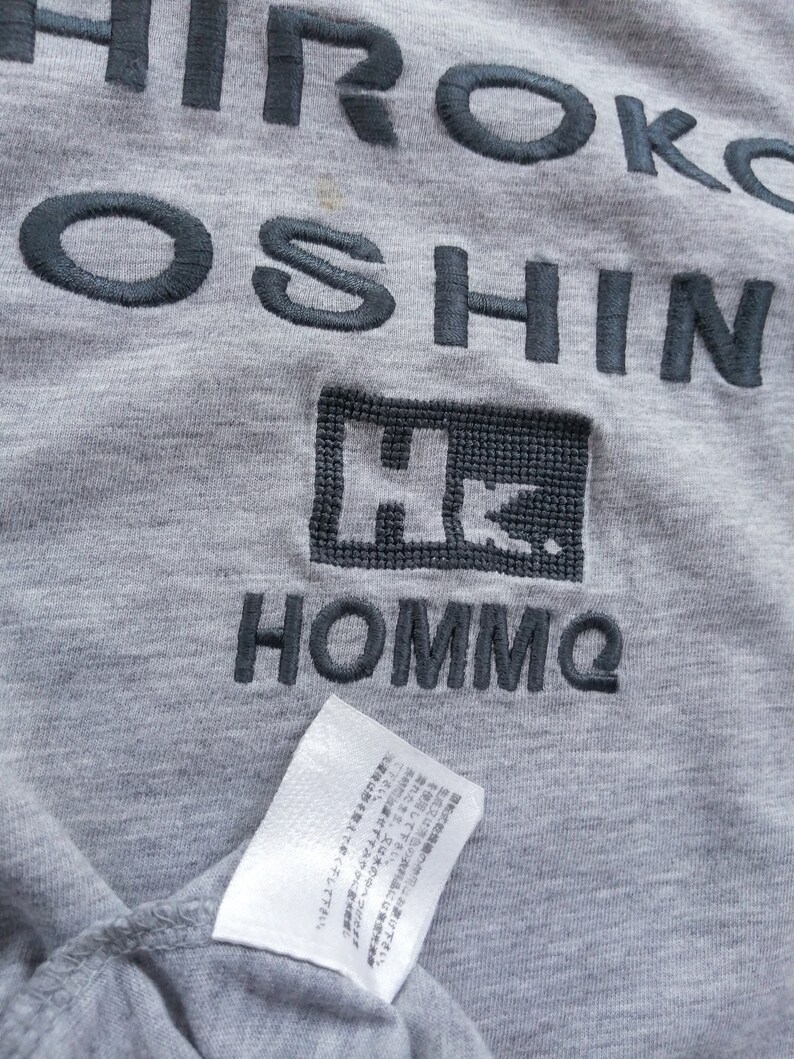 Vintage HIROKO KOSHINO Embroidery Logo T Shirt, Hiroko Koshino Homme ...