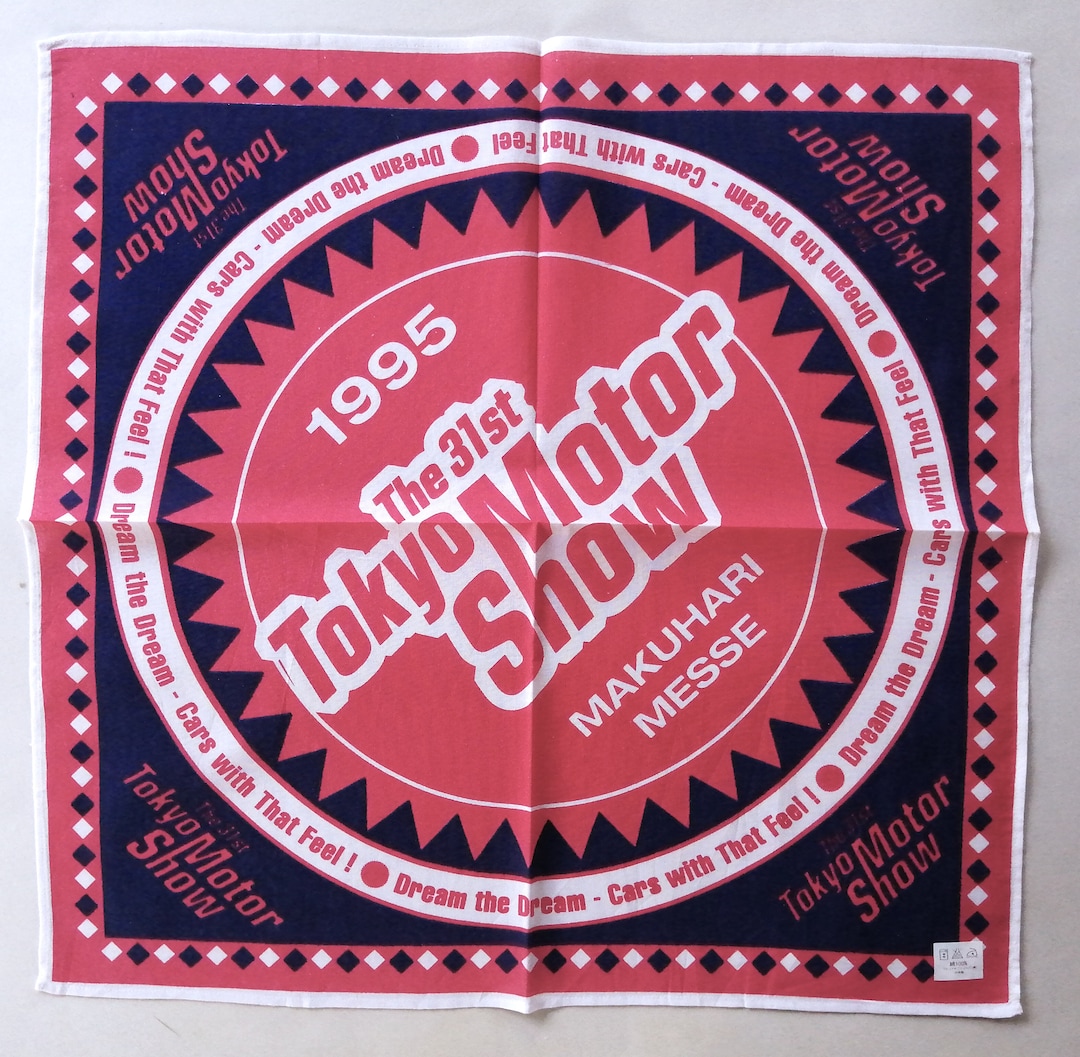 1995 Tokyo Motor Show Bandana, 20" X 20" Inches, Cotton, Gifts - Etsy