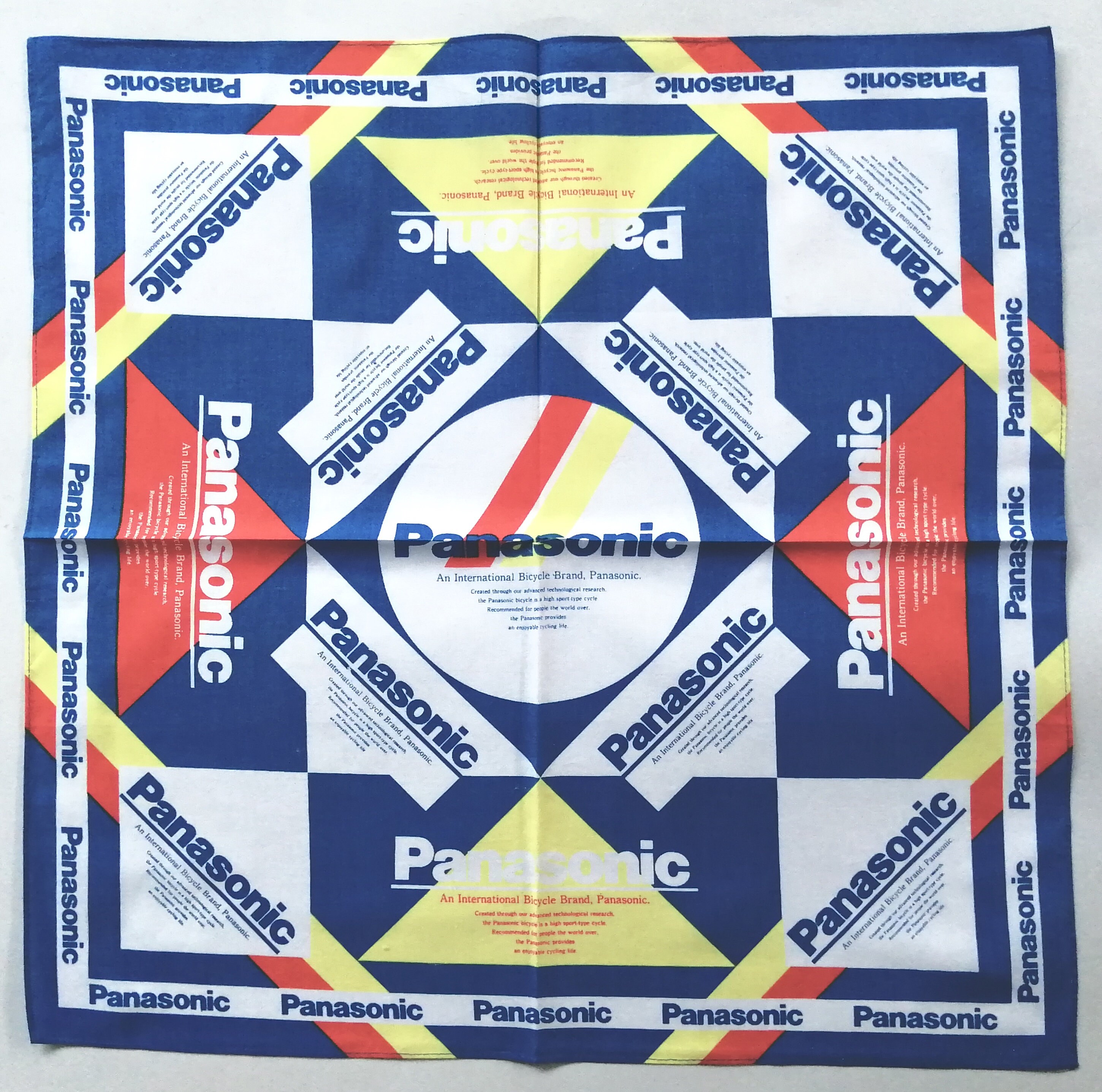 Panasonic Bicycle Bandana Japan 21 X 21 Inches Outdoor Bandana Cotton ...