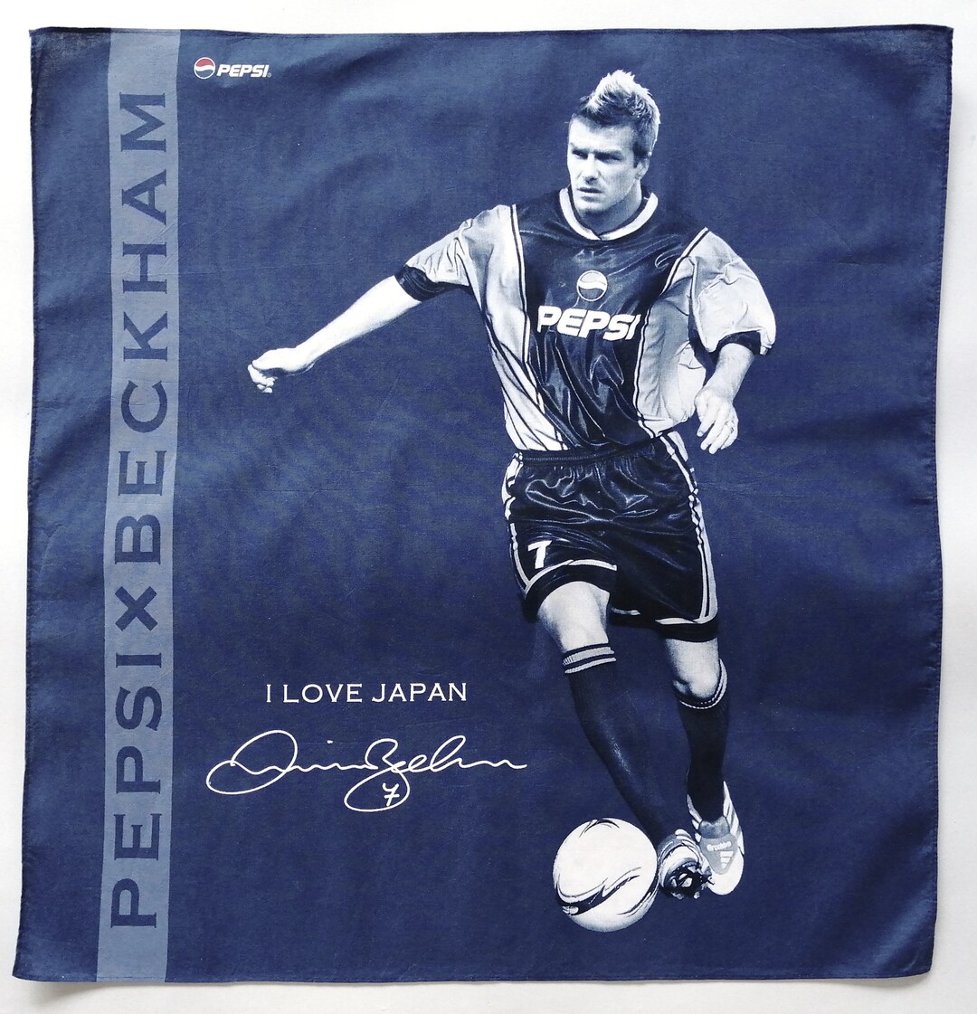 Pepsi Cola Beckham Bandana, 19.5" X 20" Inches, Advertisement Bandanna ...