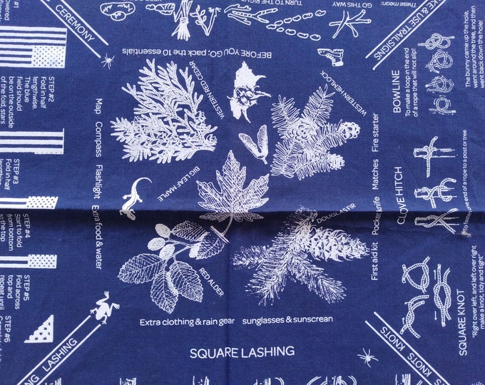 Camping Bandana Square Scarf Survival Guide Accessories Wrap - Etsy