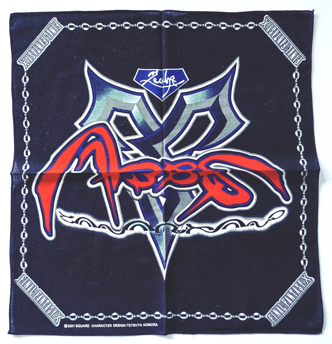 Final Fantasy X Reservation Bonus Bandana, 20" X 21" Inches, Tidus ...