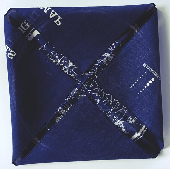 Vintage Starlight Map Bandana 20" x 20" inches 100% C… - Gem