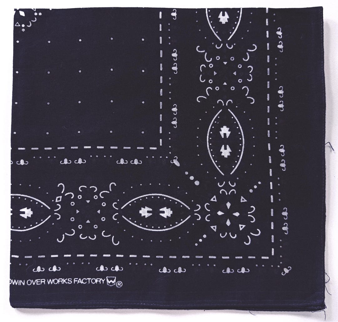 Blue Paisley Bandana, 20" X 20" Inches, Ranch and Western Edwin Over ...