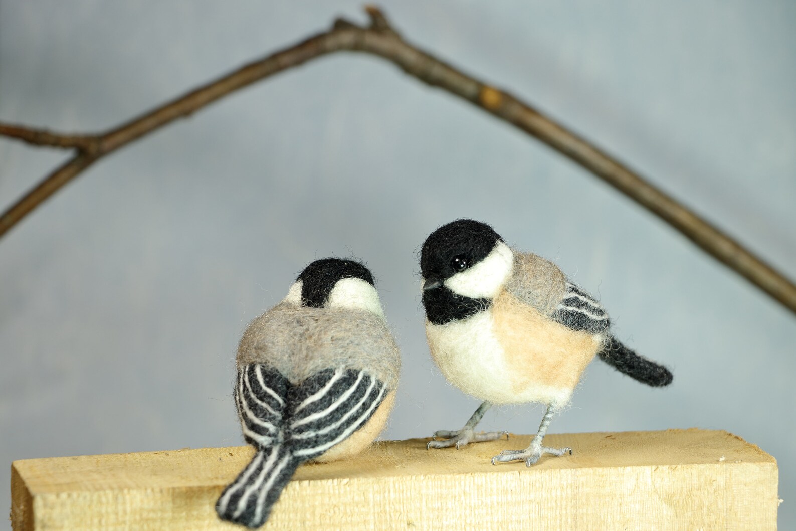 Needle Felted Chickadee Wool Felted Chickadee Ornament Needle | Etsy