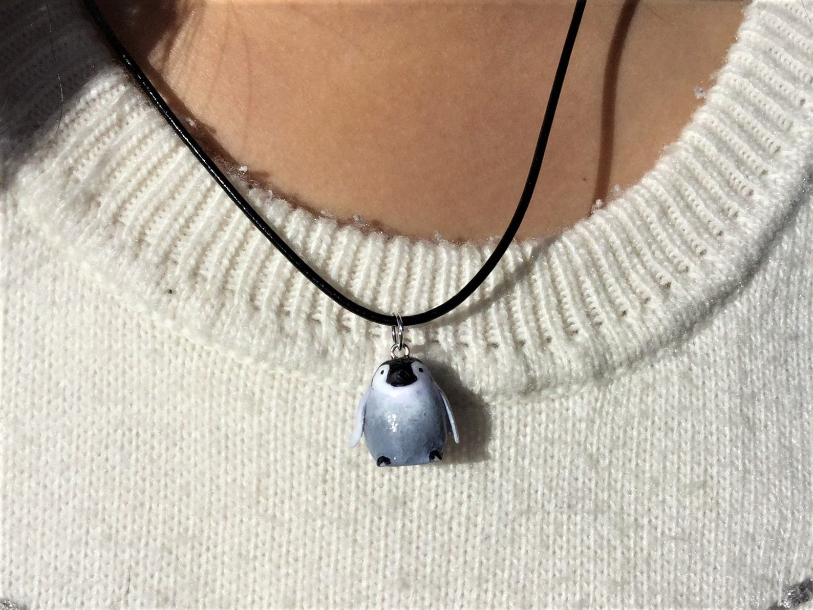 Penguin Necklace/charm/pendant/keychain/figurine/polymer Clay - Etsy