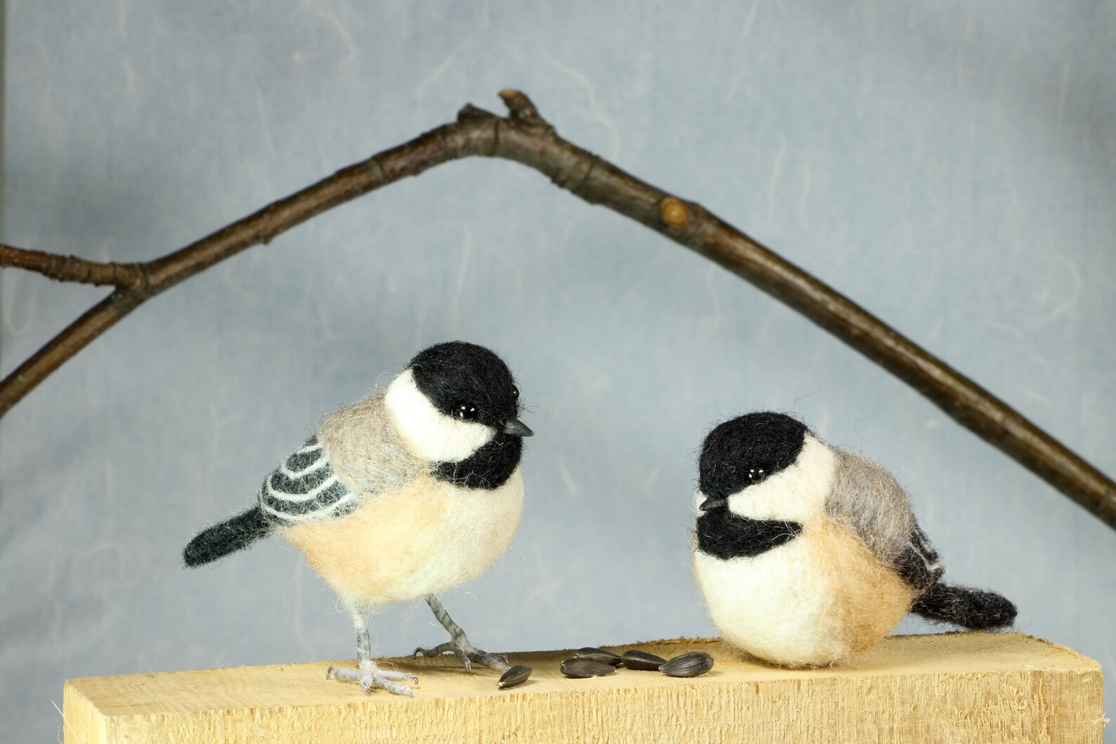 Needle Felted Chickadee Wool Felted Chickadee Ornament Needle | Etsy