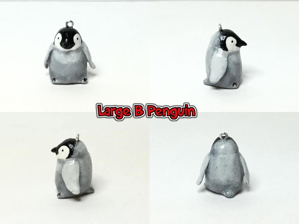 Penguin Necklace/charm/pendant/keychain/figurine/polymer Clay - Etsy