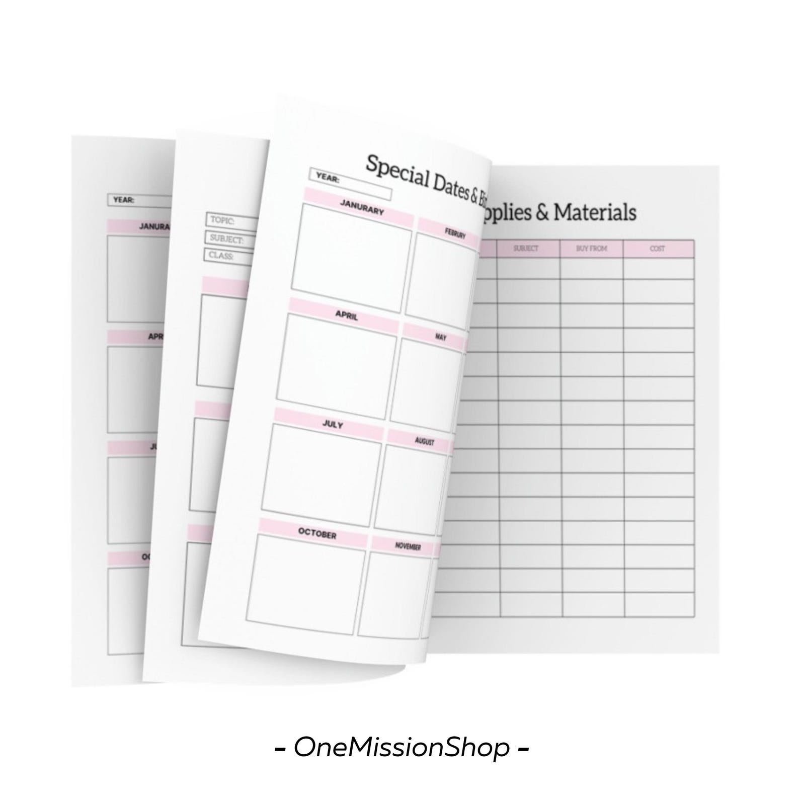 Printable Homeschool Planner, Academic Lesson Planner, Homeschool Daily ...