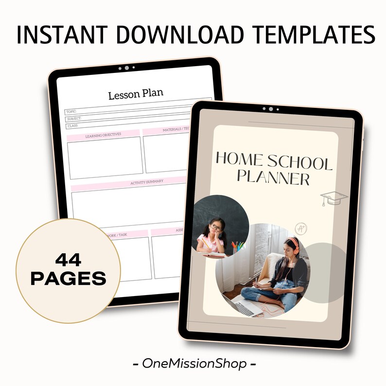 Printable Homeschool Planner, Academic Lesson Planner, Homeschool Daily ...