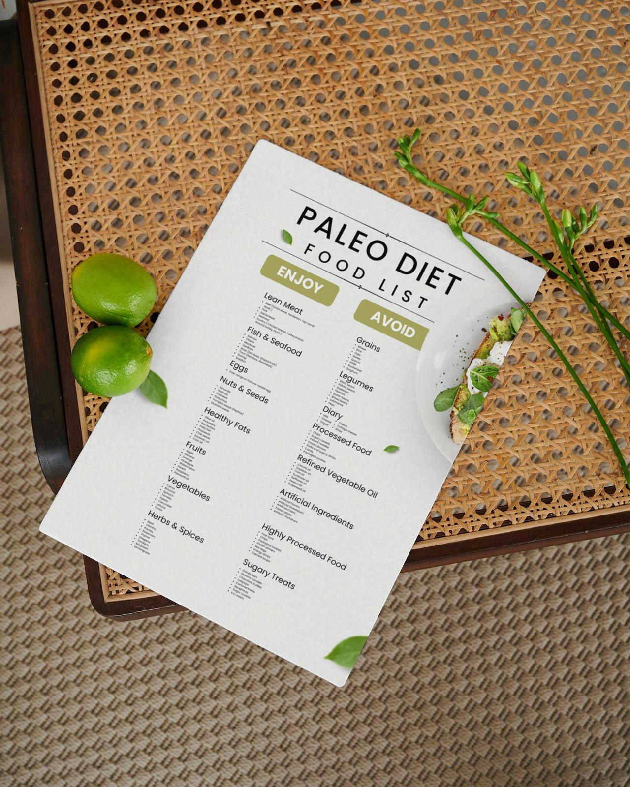 Paleo Diet Food List, Natural Healthy Food List, Diet Chart Poster ...