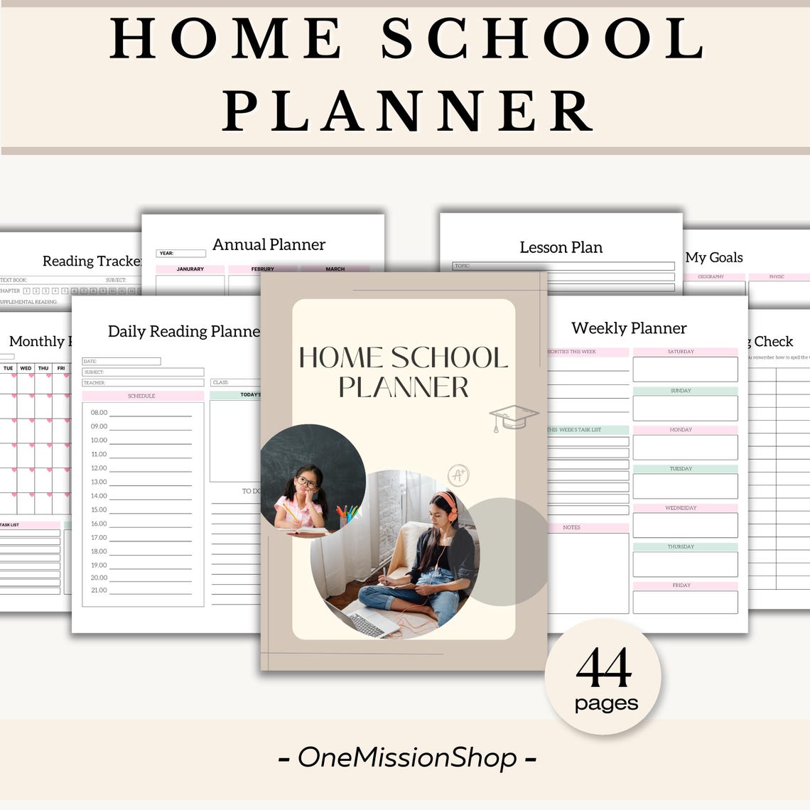 Printable Homeschool Planner, Academic Lesson Planner, Homeschool Daily ...