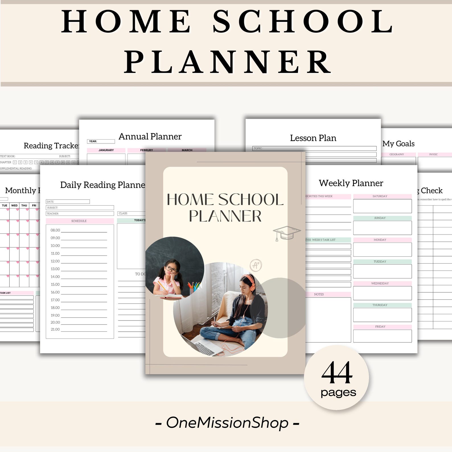 Printable Homeschool Planner, Academic Lesson Planner, Homeschool Daily ...