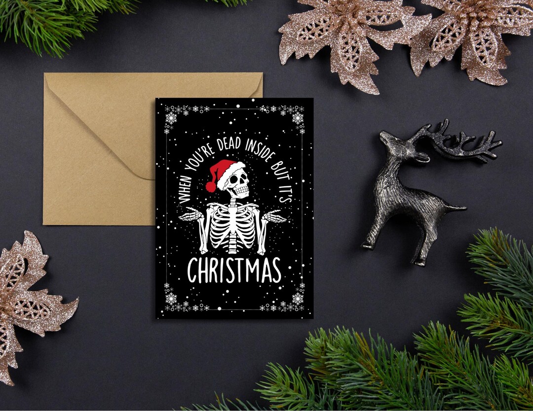 Creepmas Printable Holiday 4x6” Card & Envelope, Hexmas Gothmas ...