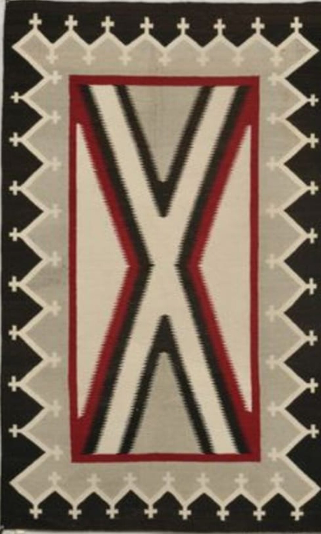 6x9 Ft Handwoven Wool Navajo Rug Geometric Pattern Native American ...
