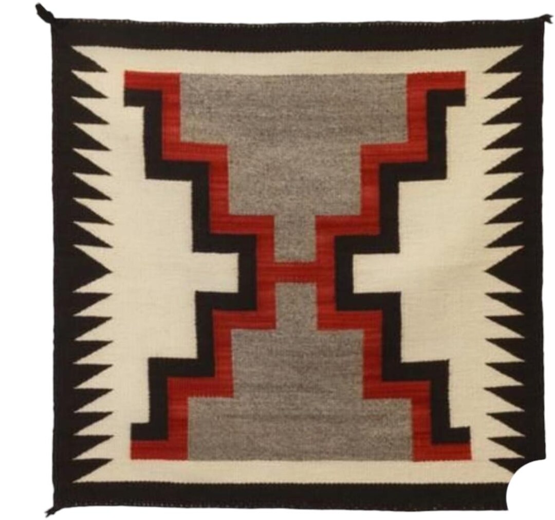 8x8 Handwoven Kilim Wool Navajo Rug Modern Design Southwestern Pattern ...