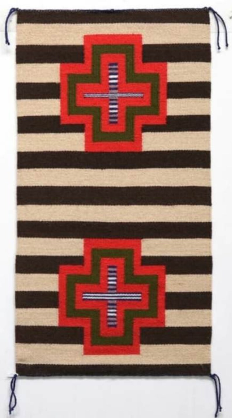Handwoven Kilim Wool Navajo Rug Geometric Pattern Modern Design Size ...