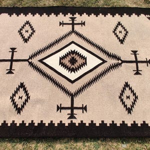 6x9 Handwoven Kilim Wool Navajo Rug Southwestern Pattern Modern Design ...