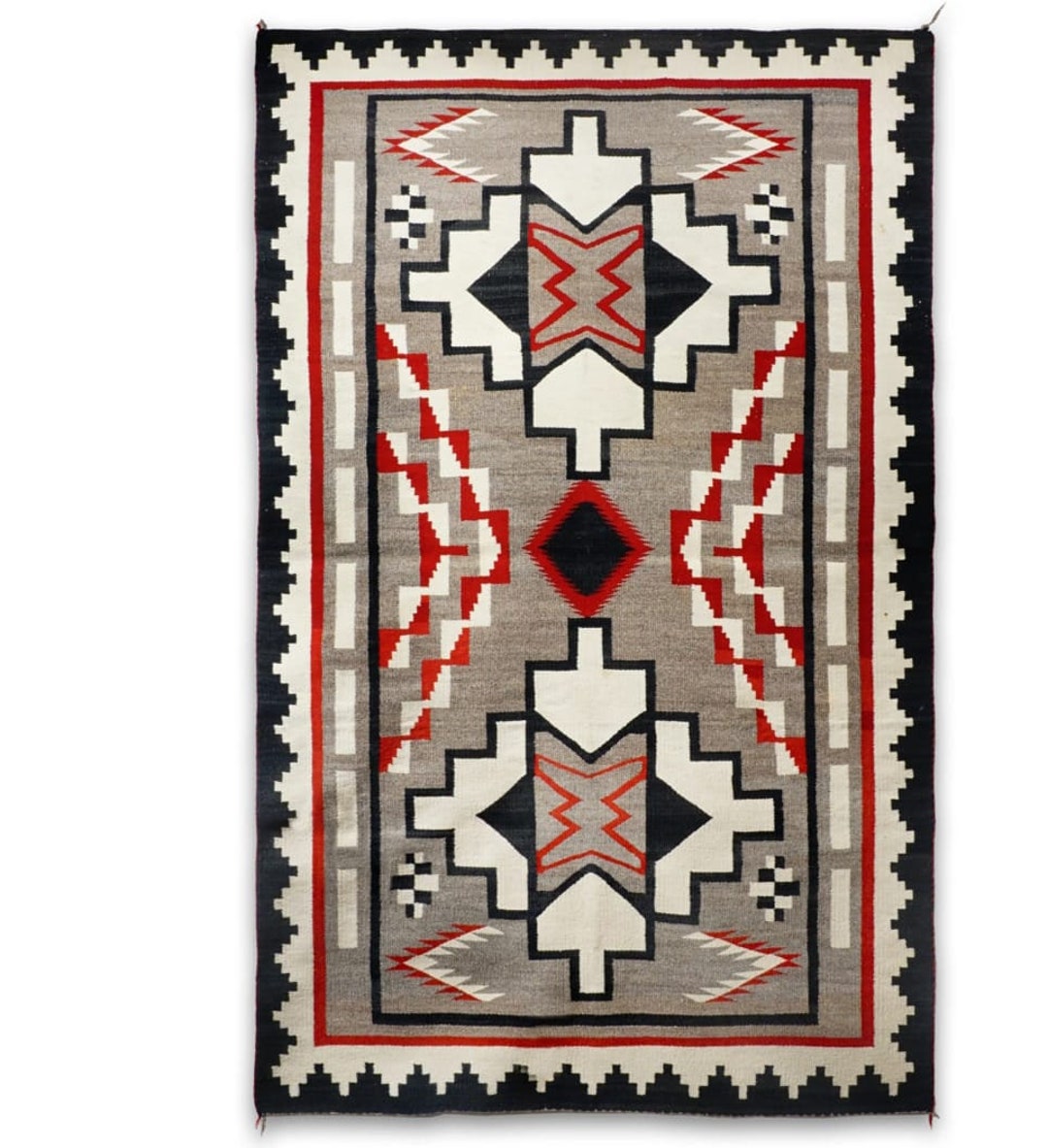 Hand Woven Navajo Kilim Rug Geometric Pattern Western Design Size 6x9 ...