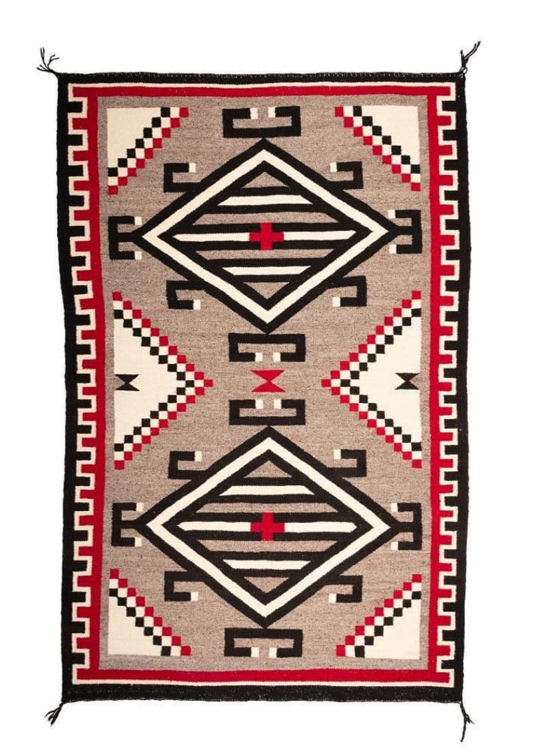 5x8 Ft Handwoven Kilim Wool Navajo Rug Southwestern Pattern Native ...