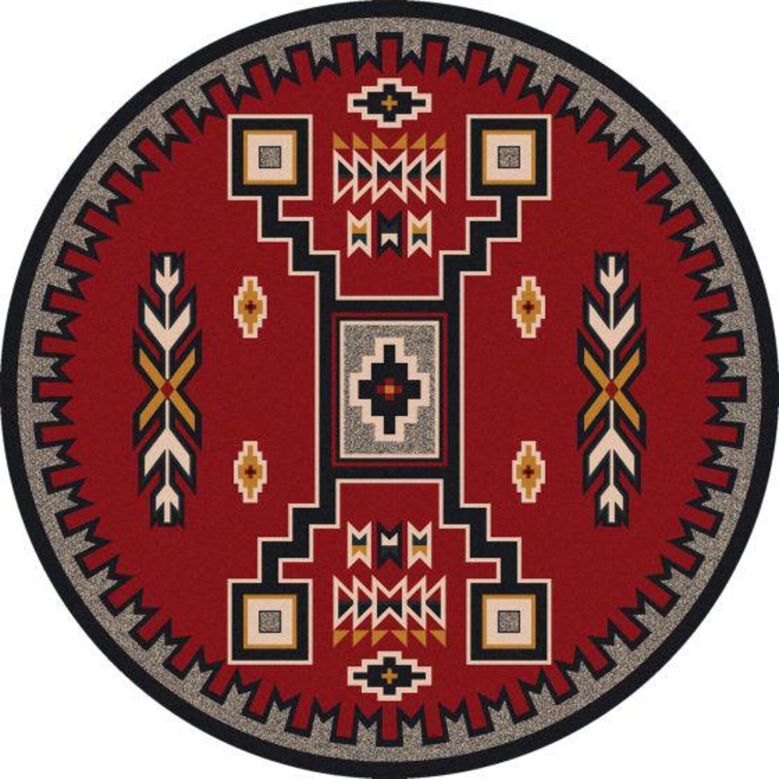 Stylish 8x8 Handwoven Red Color Wool Navajo Rug Authentic Southwest ...