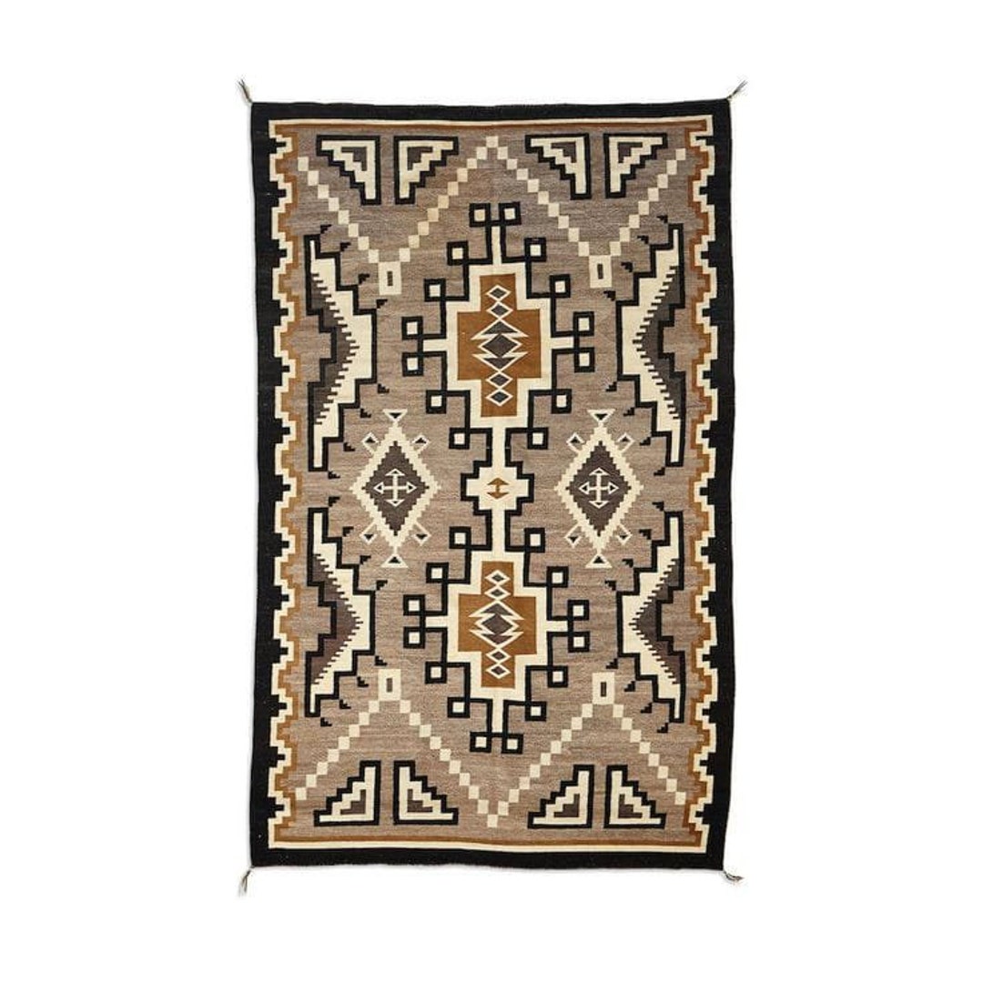 6x9 Ft Handwoven Wool Navajo Rug Geometric Pattern Southwestern Modern ...