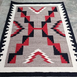 Handwoven Navajo Rug Geometric Pattern Free Shipping Native American ...