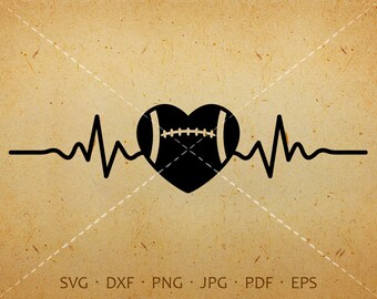 Heartbeat Baseball Heart SVG EKG Baseball Svg Clipart DXF | Etsy