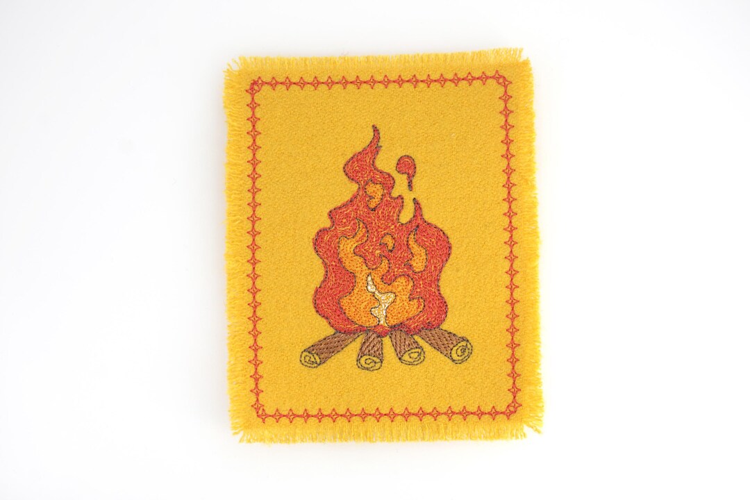 Campfire Embroidered Patch (sew On), Wool Patch - Etsy