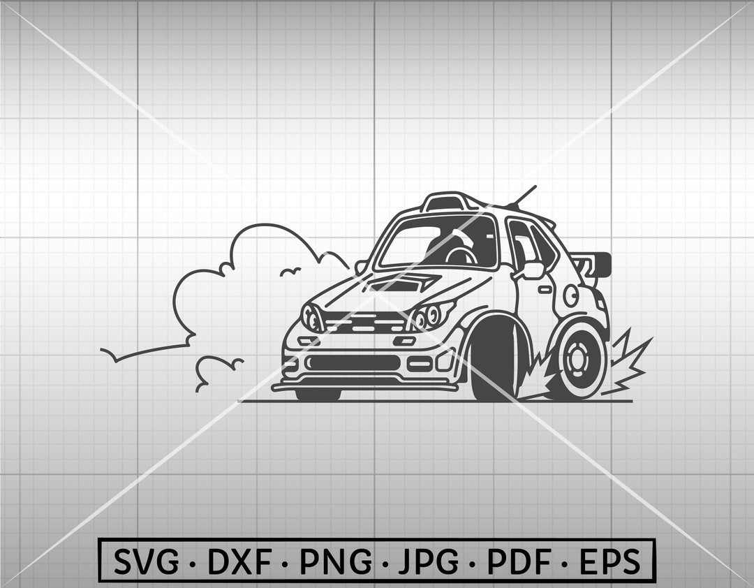 Racing SVG, Rally Car SVG, Car SVG, Race Silhouette Cricut Cut File ...