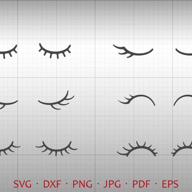Eyelashes Svg - Etsy