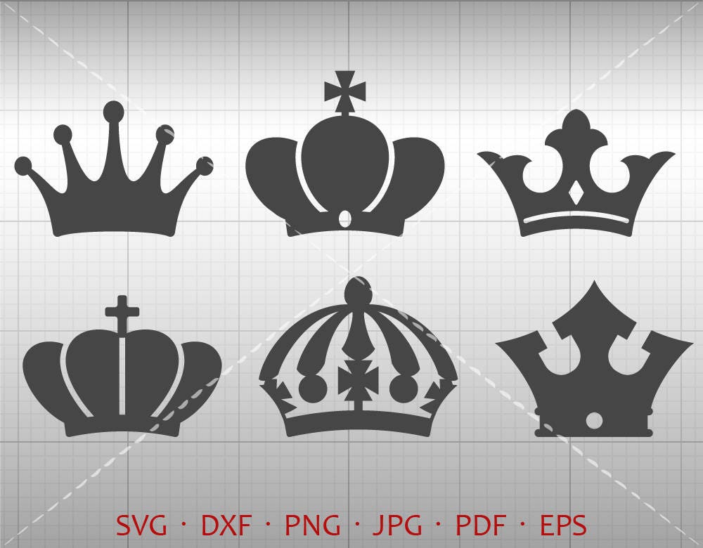 Silhouette Cut Files Crown Cut File Cricut Cut Files / FT002013 ...