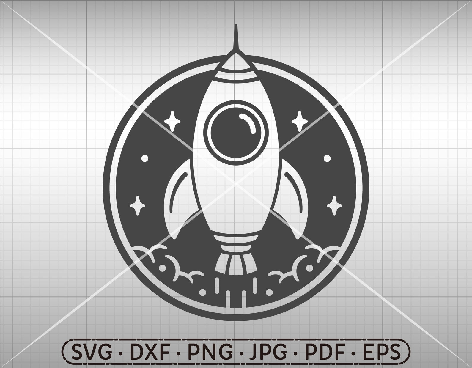 Rocket SVG Spaceship SVG Silhouette Cricut Cut File - Etsy