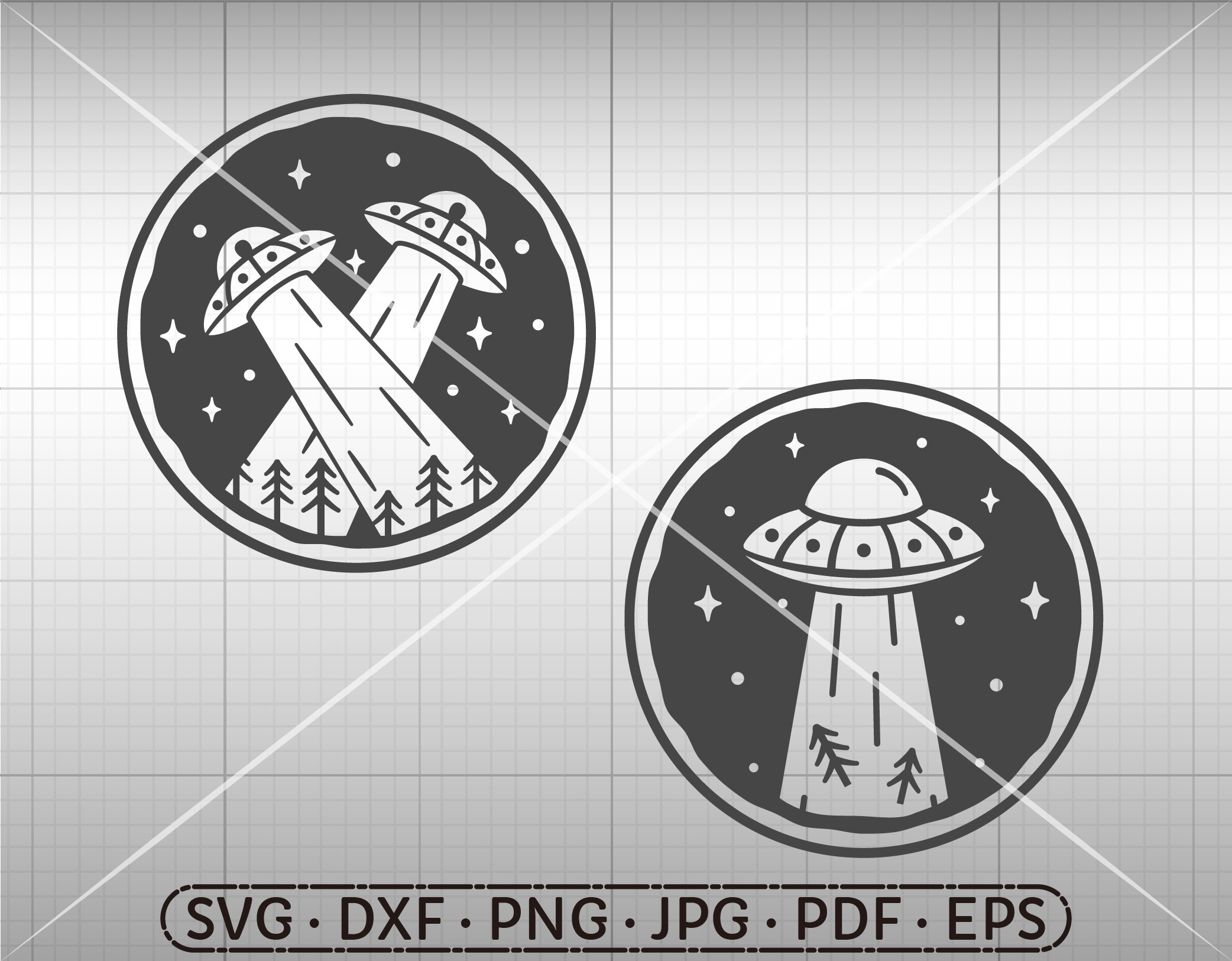 UFO SVG Spaceship SVG Silhouette Cricut Cut File Commercial - Etsy UK
