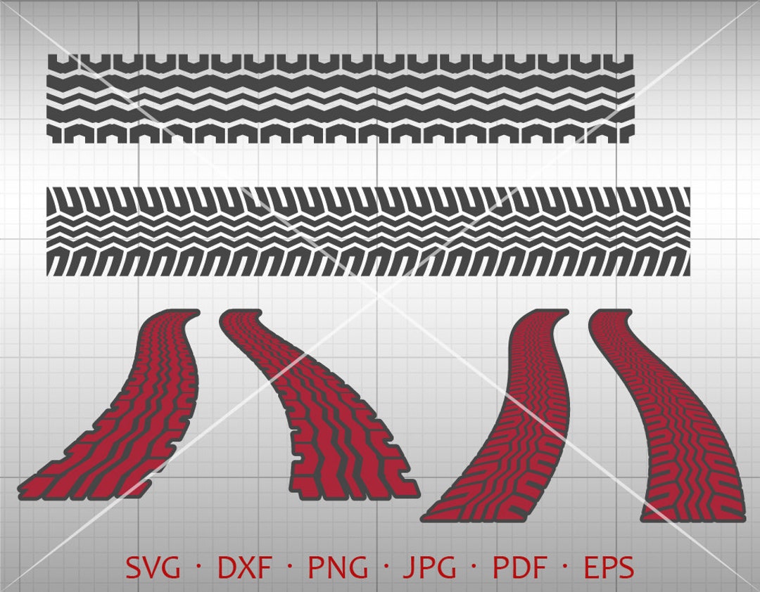 Red Tire Tracks Clip Art