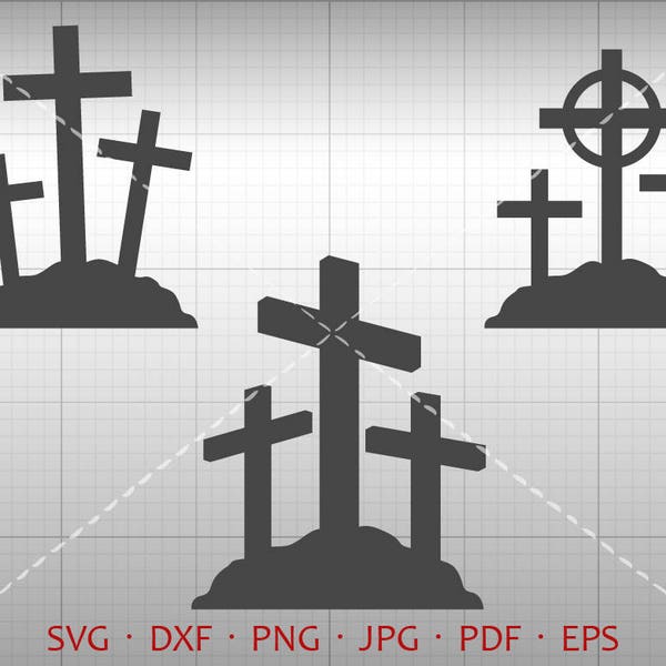 Three Crosses on A Hill SVG - Etsy Canada